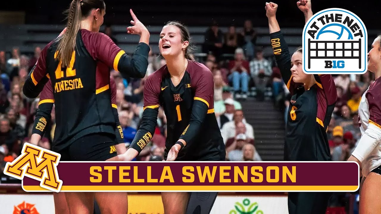 Spotlighting Stella Swenson | At The Net | Minnesota Volleyball - YouTube