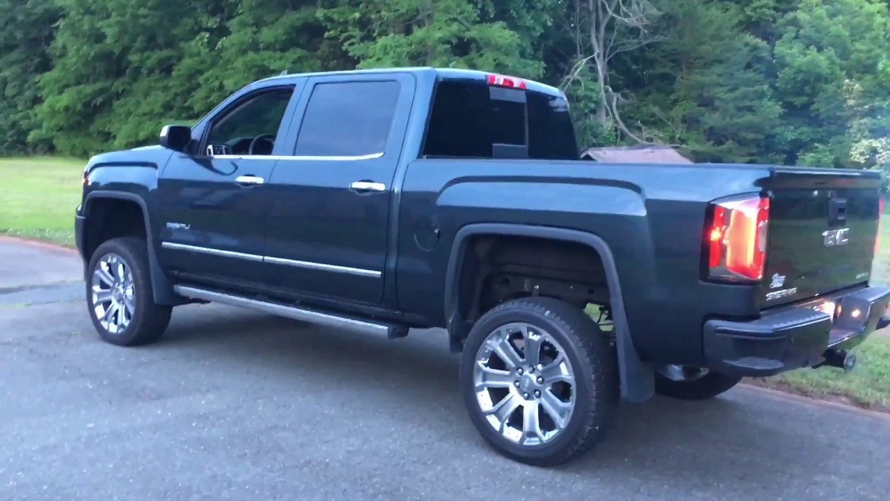 2016 GMC Denali Sierra 6 Inch Fabtech Lift Kit & Exhaust - YouTube