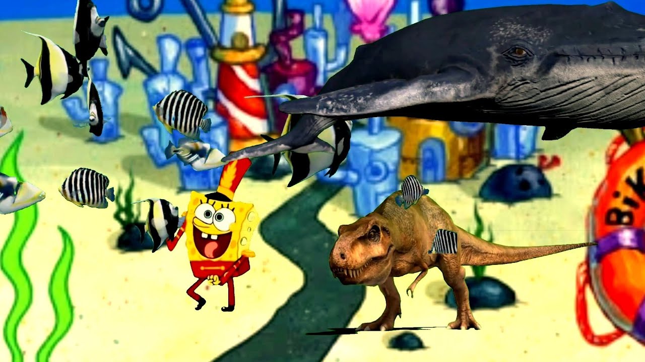 SpongeBob SquarePants | squidward, DINOSAURUS ,SINGA,PAUS HIU ikan koi ...