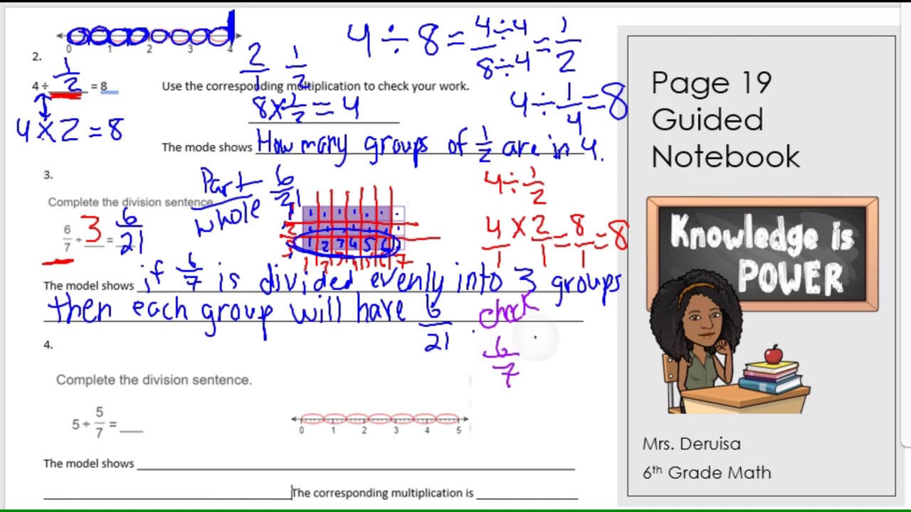 Dividing with fractions modeling practice problems - YouTube