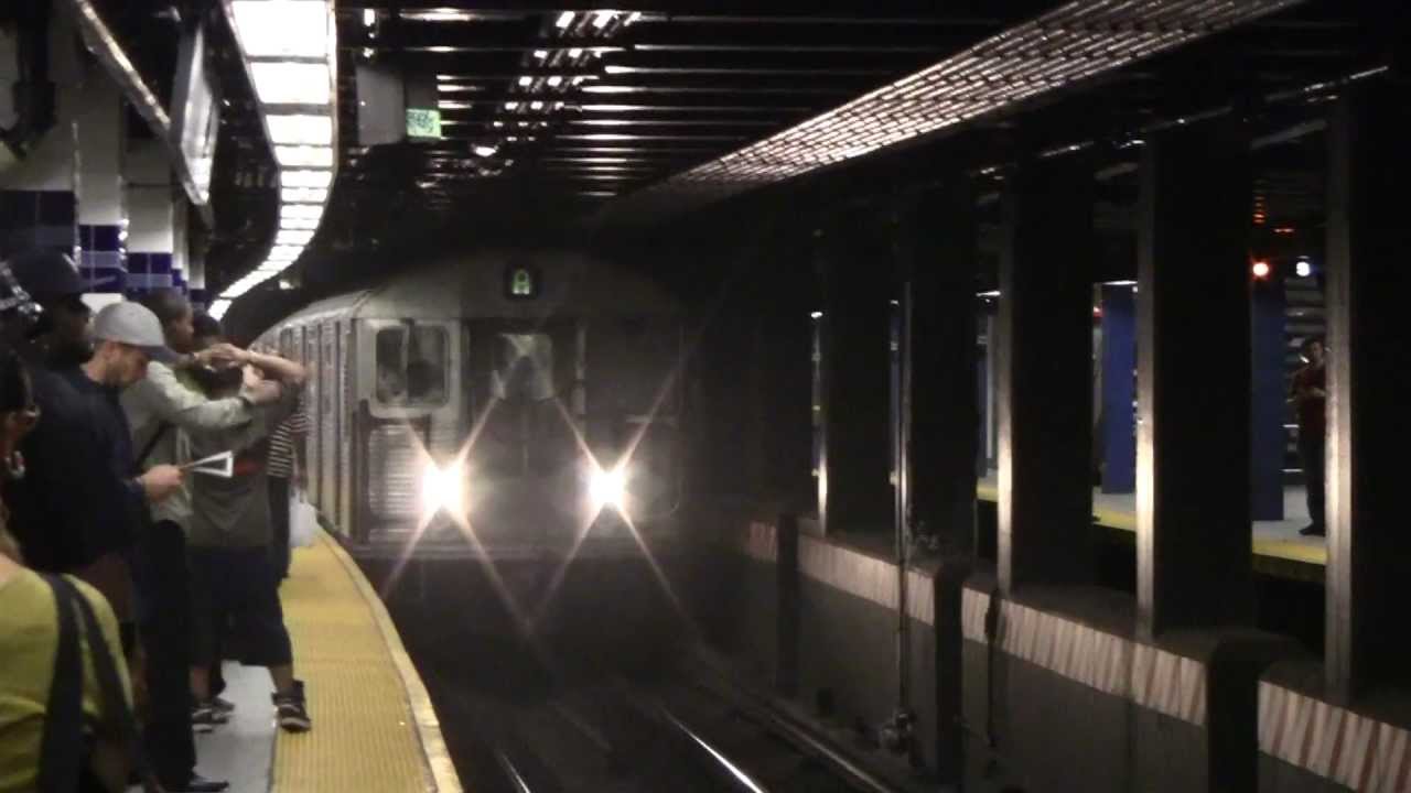 MTA NYCT Subway R-32 A train arrive at Jay St-MetroTech (HDTV 1080p ...