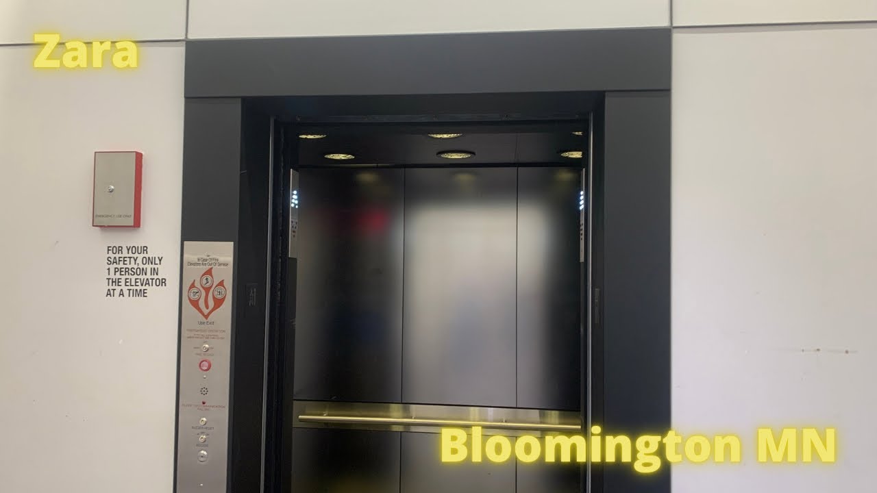 MEI Hydraulic elevator at Zara in Mall of America in Bloomington MN - YouTube