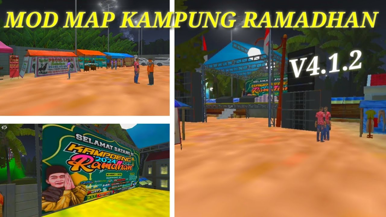 SHARE MOD MAP SPESIAL RAMADHAN‼️ MOD MAP KAMPUNG RAMADHAN BUSSID V 4.1. ...
