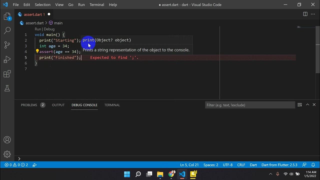 Assert Dart Flow Control In Bangla Youtube