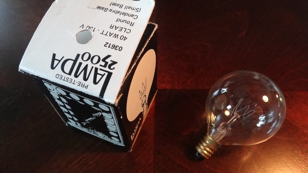 Lampa 40watt mini incandescent globe light bulb - YouTube