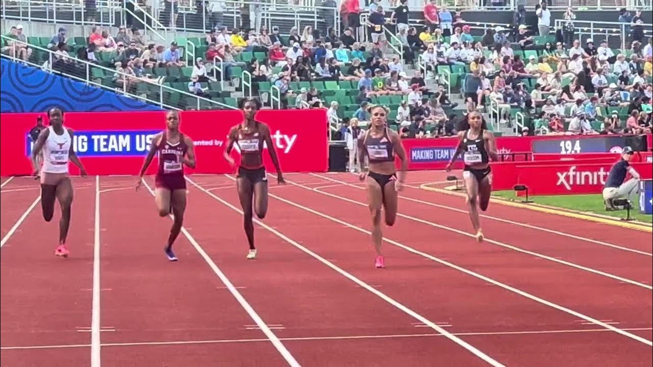 Women’s 200m 2024 U.S. Olympic Trials Round 1 Heat 2 - YouTube