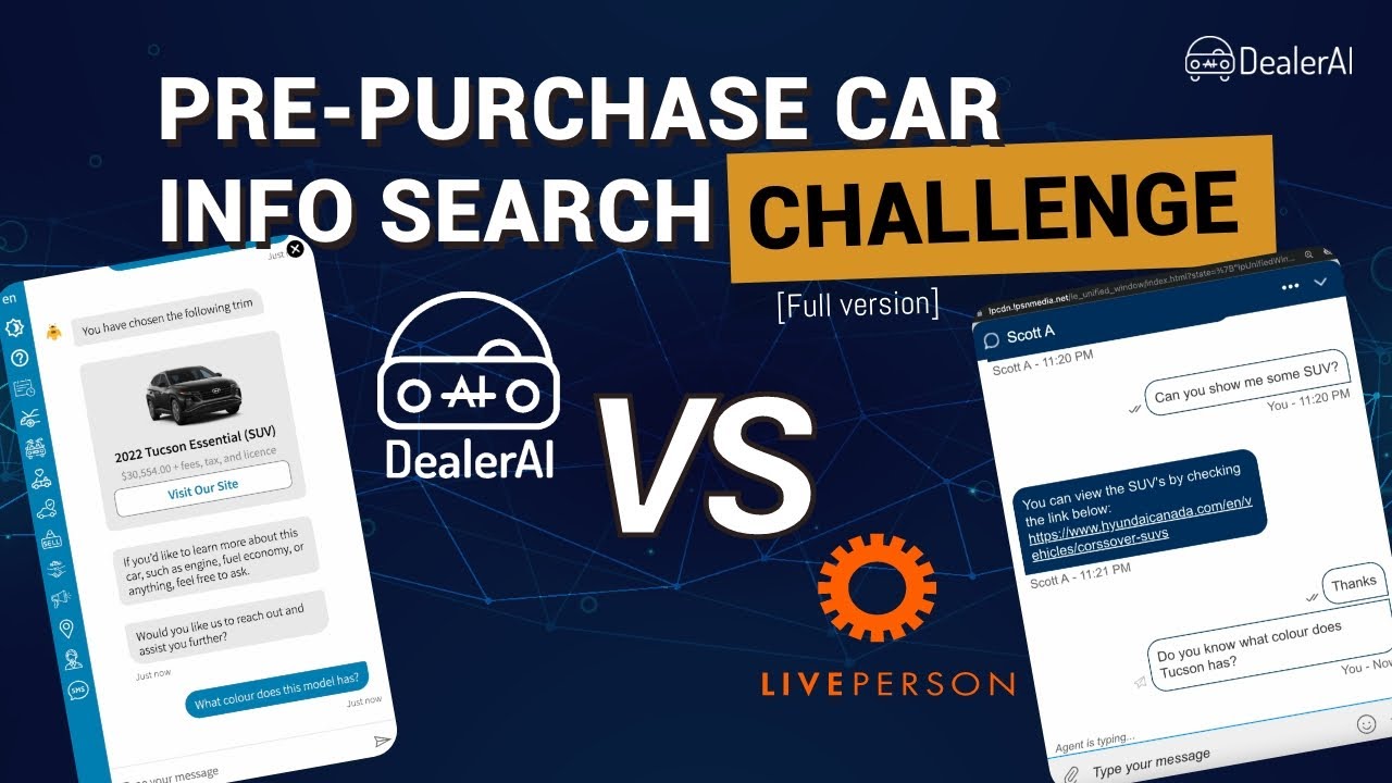 [Full version] DealerAI VS LivePerson Chat Comparison | Pre-purchase ...