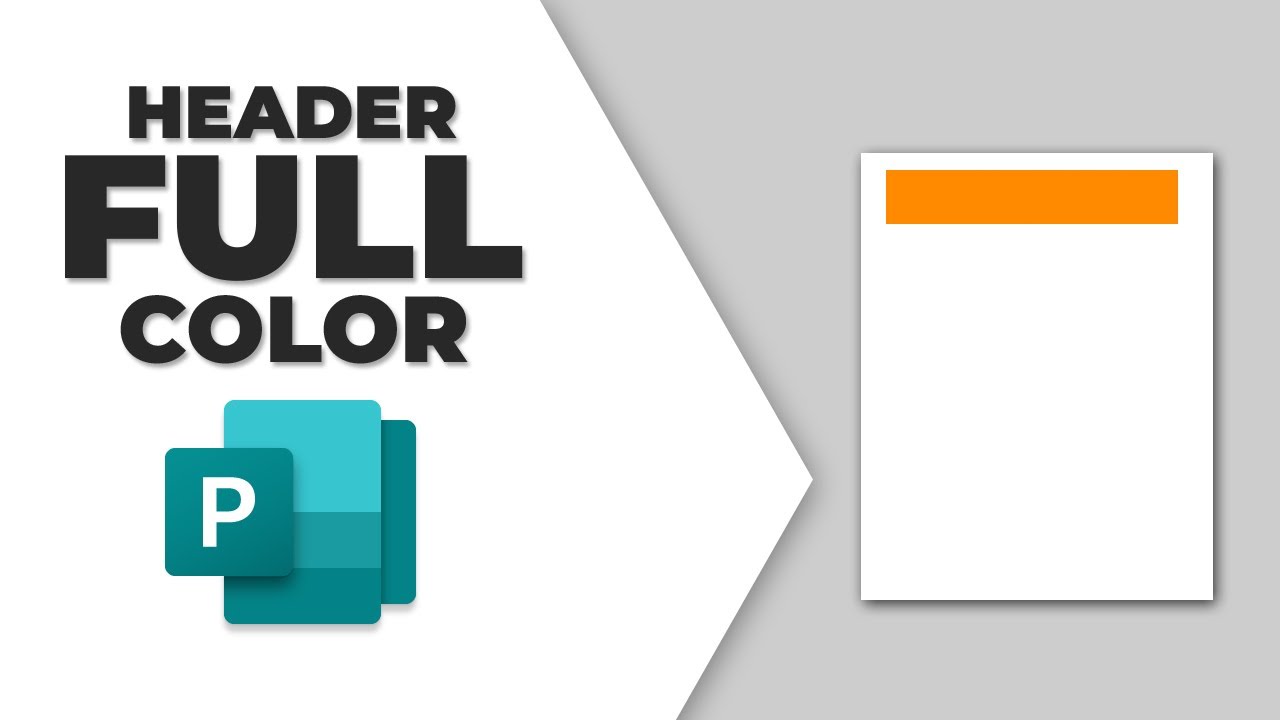 How to create header full color in Publisher - YouTube