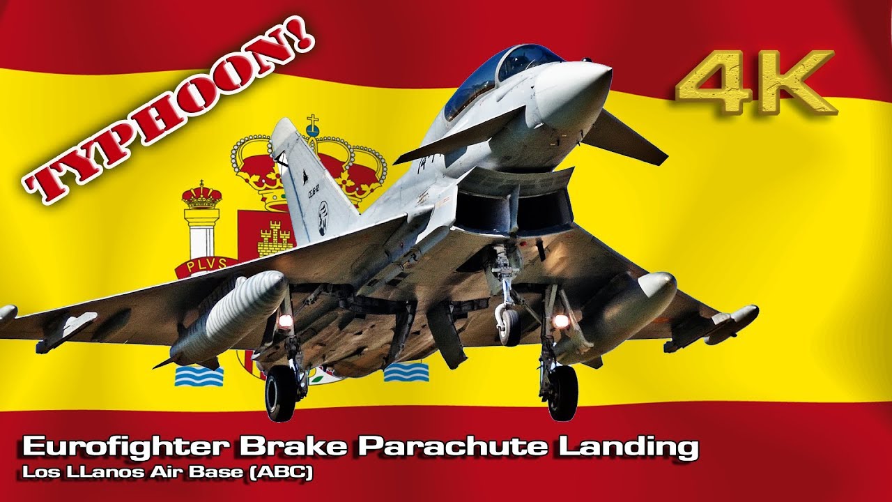 Eurofighter Typhoon Brake Parachute Landing [4K] - YouTube