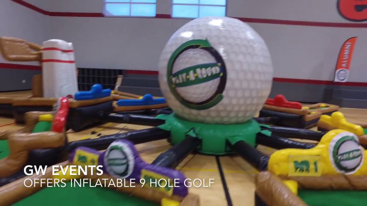 INFLATABLE 9 HOLE GOLF - YouTube