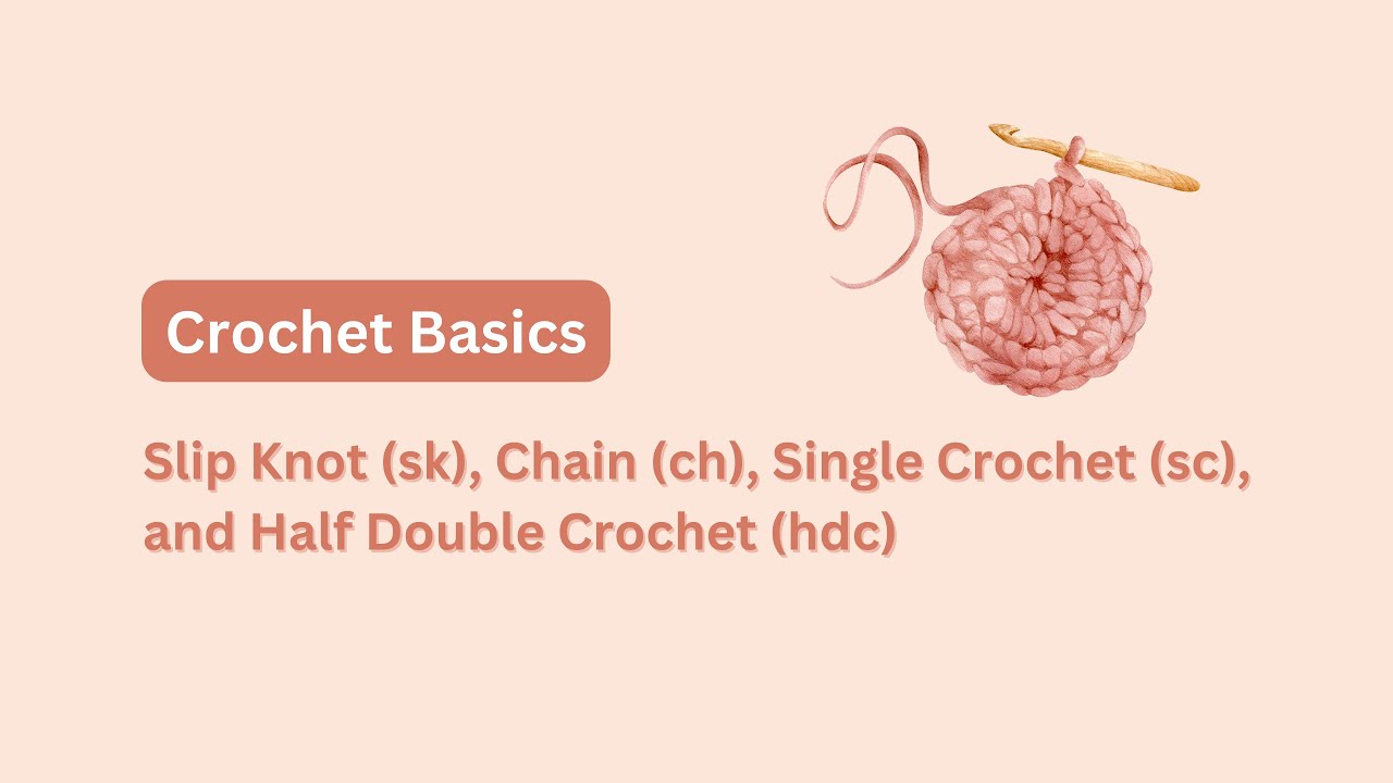 Basic Crochet Stitches - Video Tutorial - YouTube
