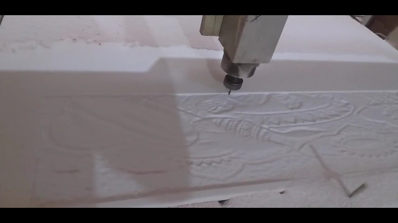 CORIAN CUTTING ON CNC ROUTER - YouTube