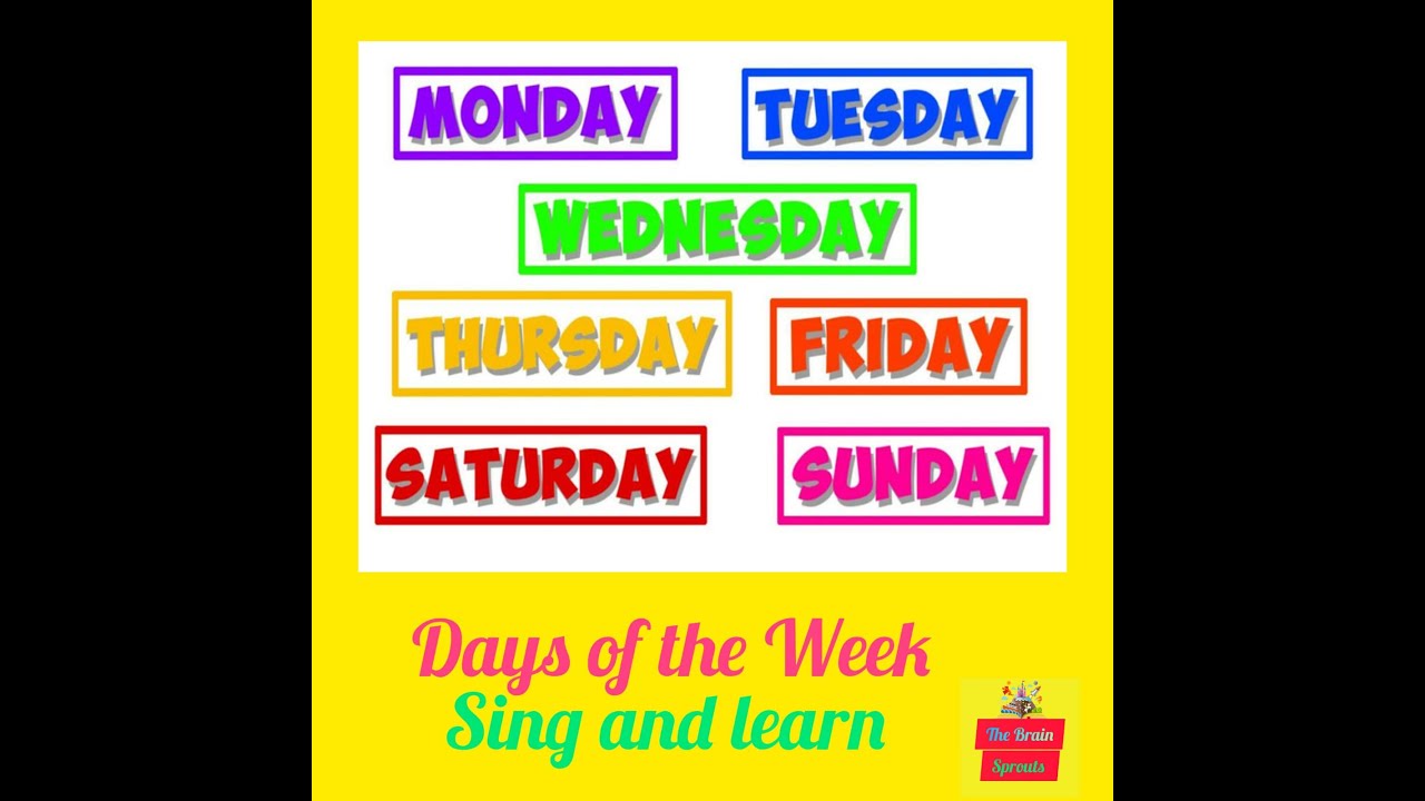 Days of the Week | 7 days of the Week Song | Preschool learning # ...