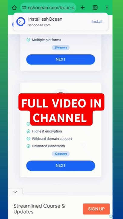 How to create sshocean account free #vpn #ocean #ssh #shorts - YouTube