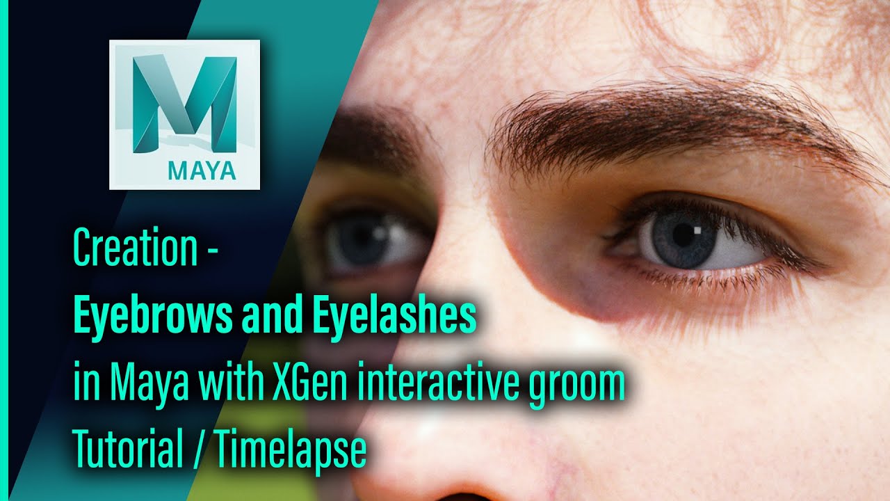Eyebrows and Eyelashes in Maya with XGen interactive groom - YouTube
