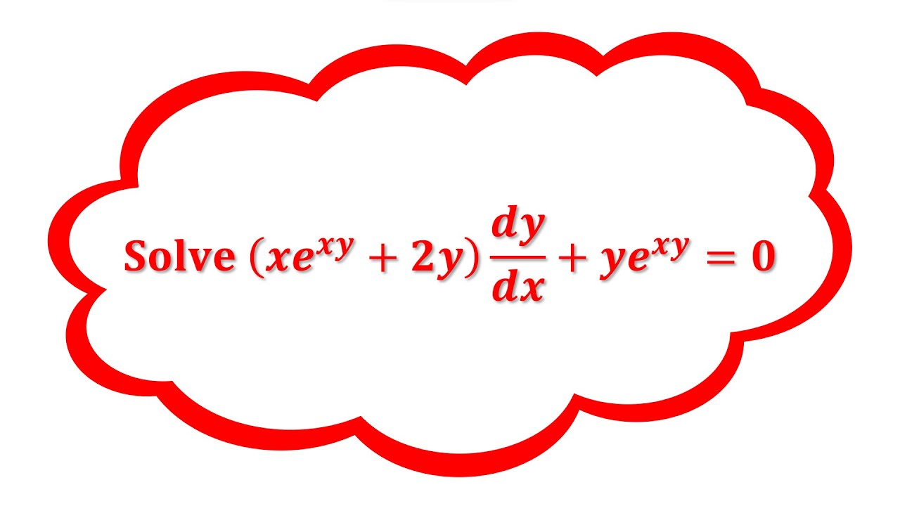 【詳細解題動畫】提要012：Solve [x exp(xy) + 2y]y' + y exp(xy) = 0 授課老師：中華大學土木系呂志宗特 ...