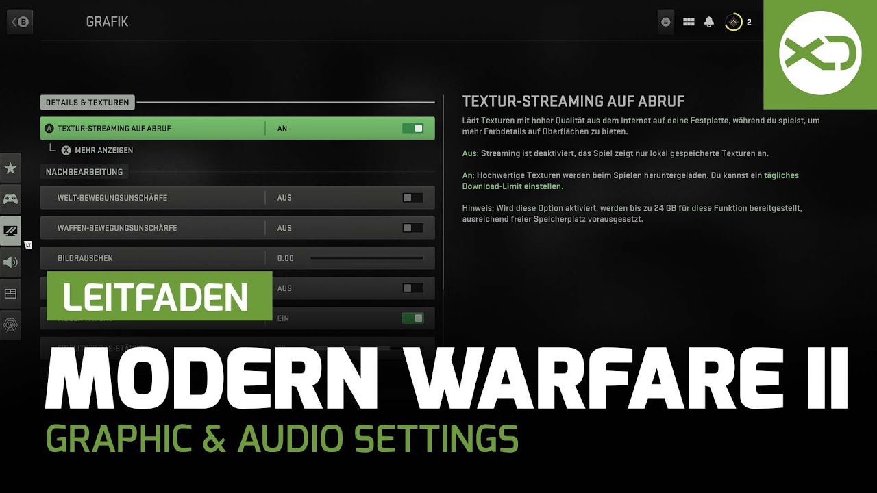 Call of Duty Modern Warfare II | Graphic & Audio Settings - YouTube