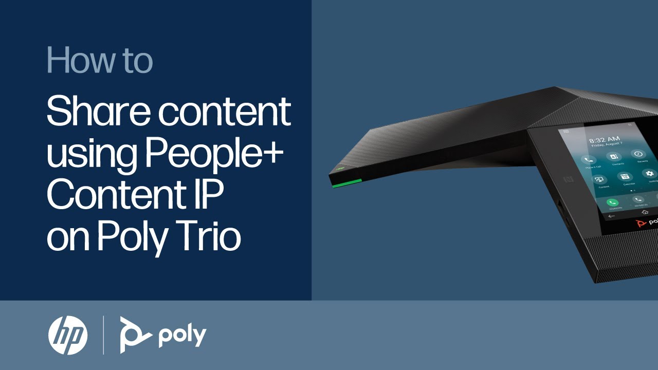 How to share content using People+Content IP on Poly Trio | HP Support ...
