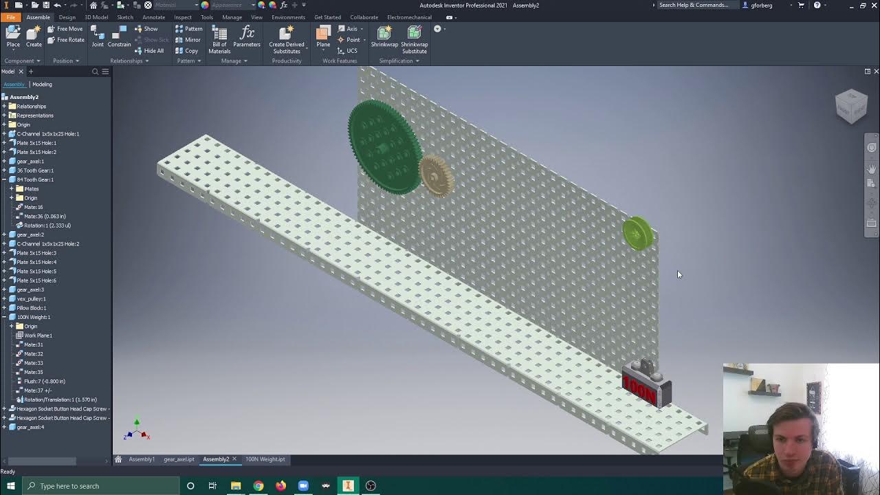 Inventor: Linking Motion Constraints - YouTube