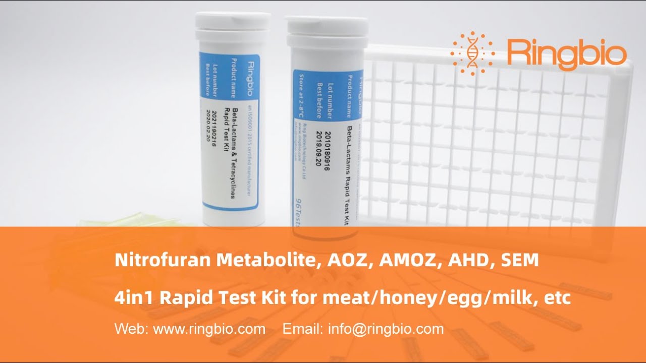 Nitrofuran metabolites 4in1 rapid test kit for AOZ, AMOZ, AHD and SEM ...