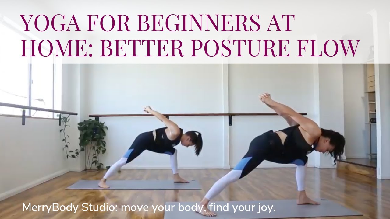 Yoga for beginners at home, this yoga is great for posture! - YouTube
