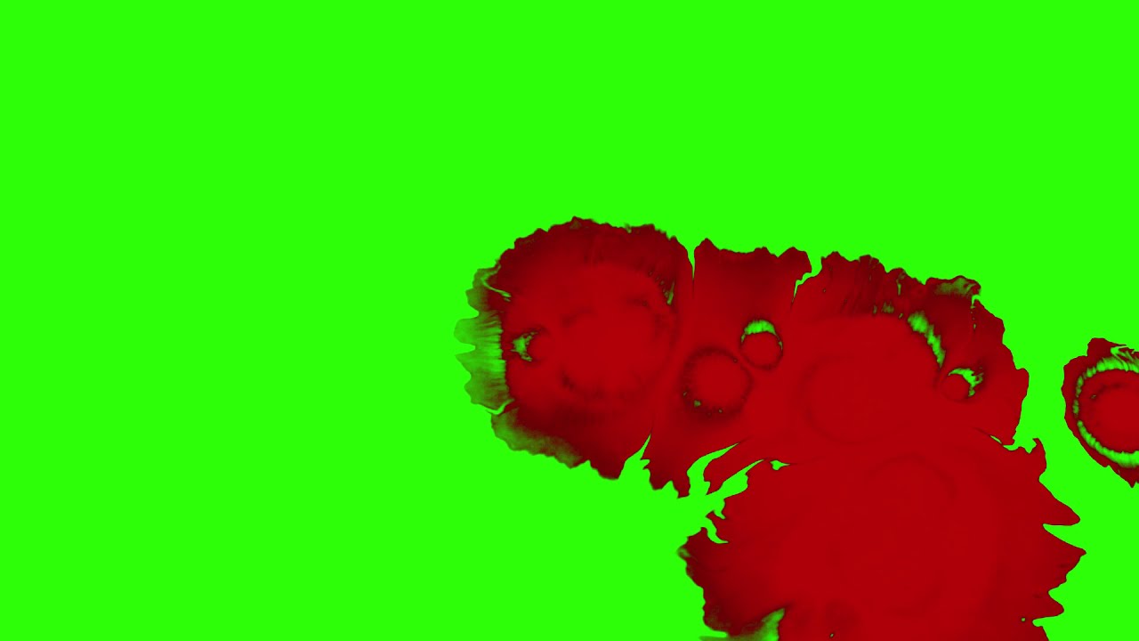 blood drops green screen animation hd - YouTube