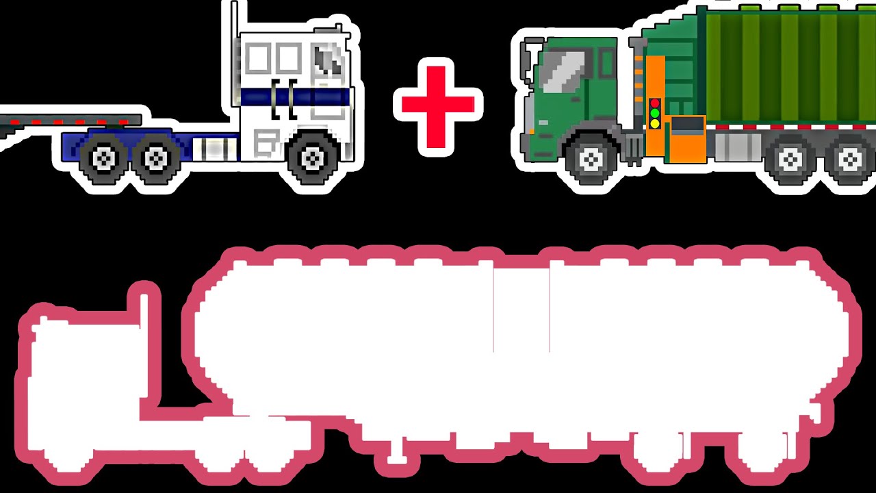 Truck with Flatbed Trailer + Garbage Truck | Street Vehicles |Heavy ...