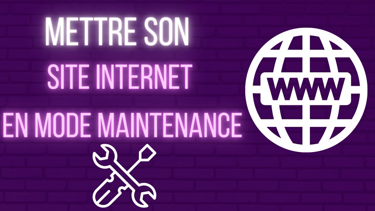 Comment mettre son site ne mode maintenance - YouTube