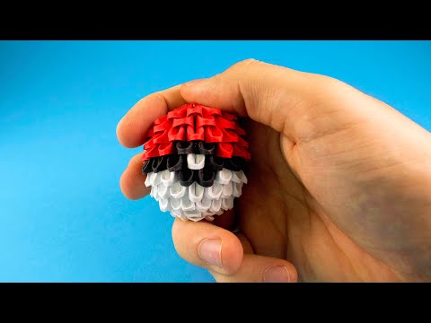 Create Your Own 3D Origami Pokéball – Fun and Simple Tutorial!