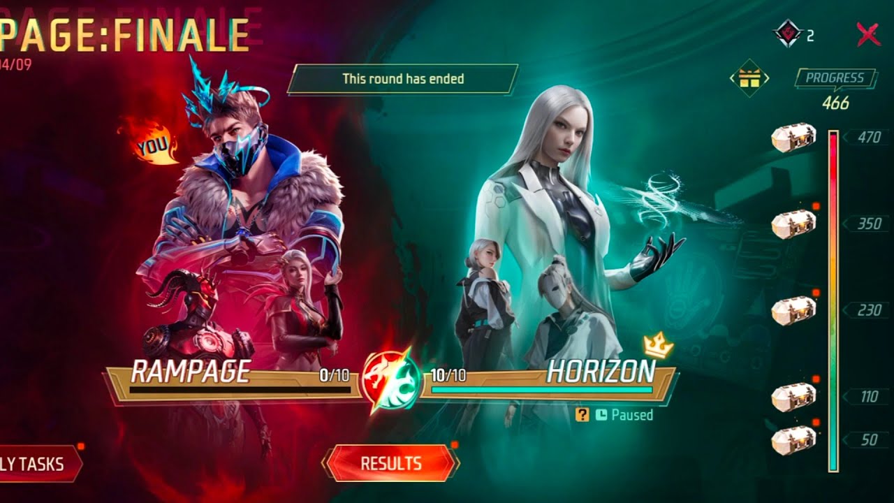 FREE FIRE RAMPAGE FINALE EVENT COMPLETE || HORIZON VS RAMPAGE || GARENA ...
