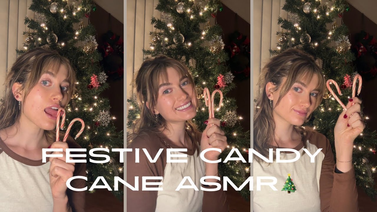 Sweet and festive candy cane ASMR!! - YouTube