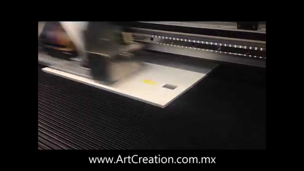 Plotter de impresion de cama plana - Art Creation - YouTube