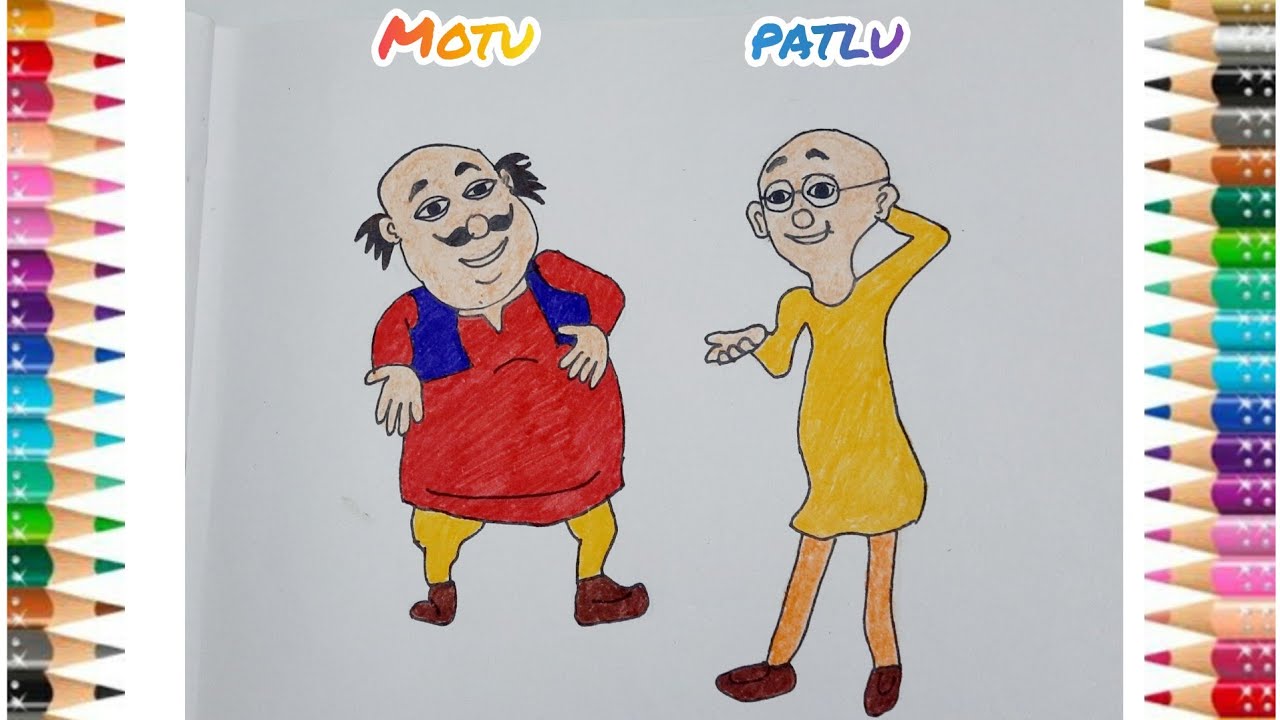 How to draw motu patlu | motu patlu friendship | motu patlu ki drawing ...