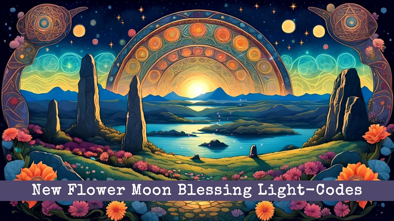 NEW FLOWER MOON BLESSING LIGHT-CODES Lemurian 5D Ambient New Age Dream ...