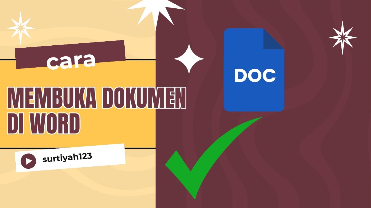 cara membuka dokumen di microsoft word - YouTube