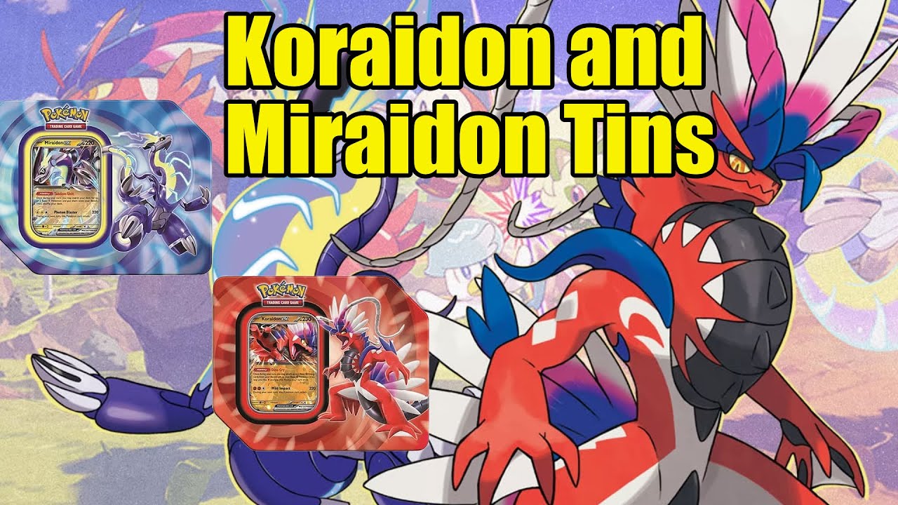 Pokémon Tin Unboxing Koraidon and Miraidon Tins - YouTube