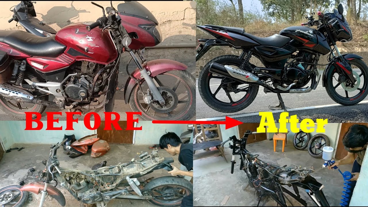 Pulsar 180 Old Model(2009) Spray paint and added Simple Modification ...