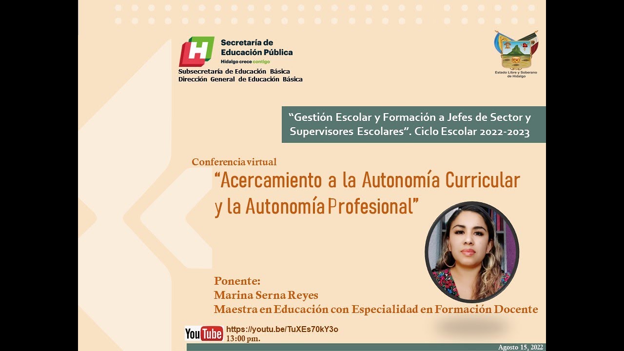 Conferencia: Acercamiento a la Autonomía Curricular y la Autonomía ...