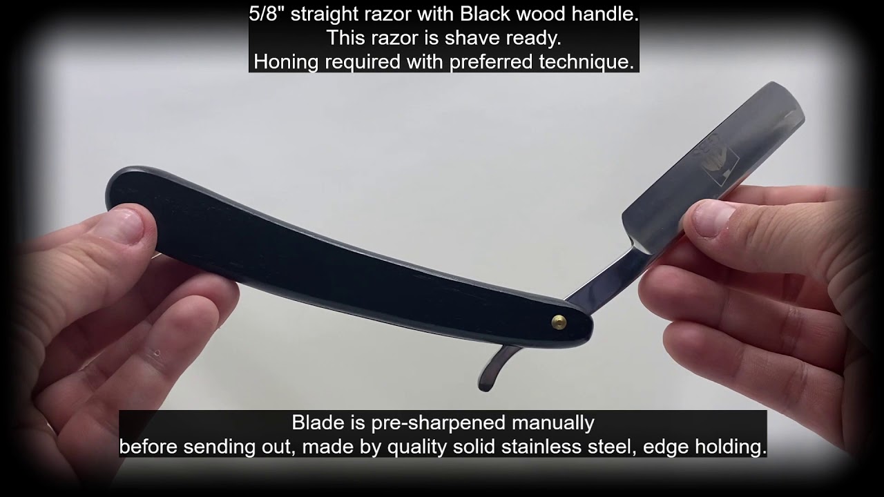 G B S Men's Shave Ready Straight Razor 7 Piece Set - YouTube