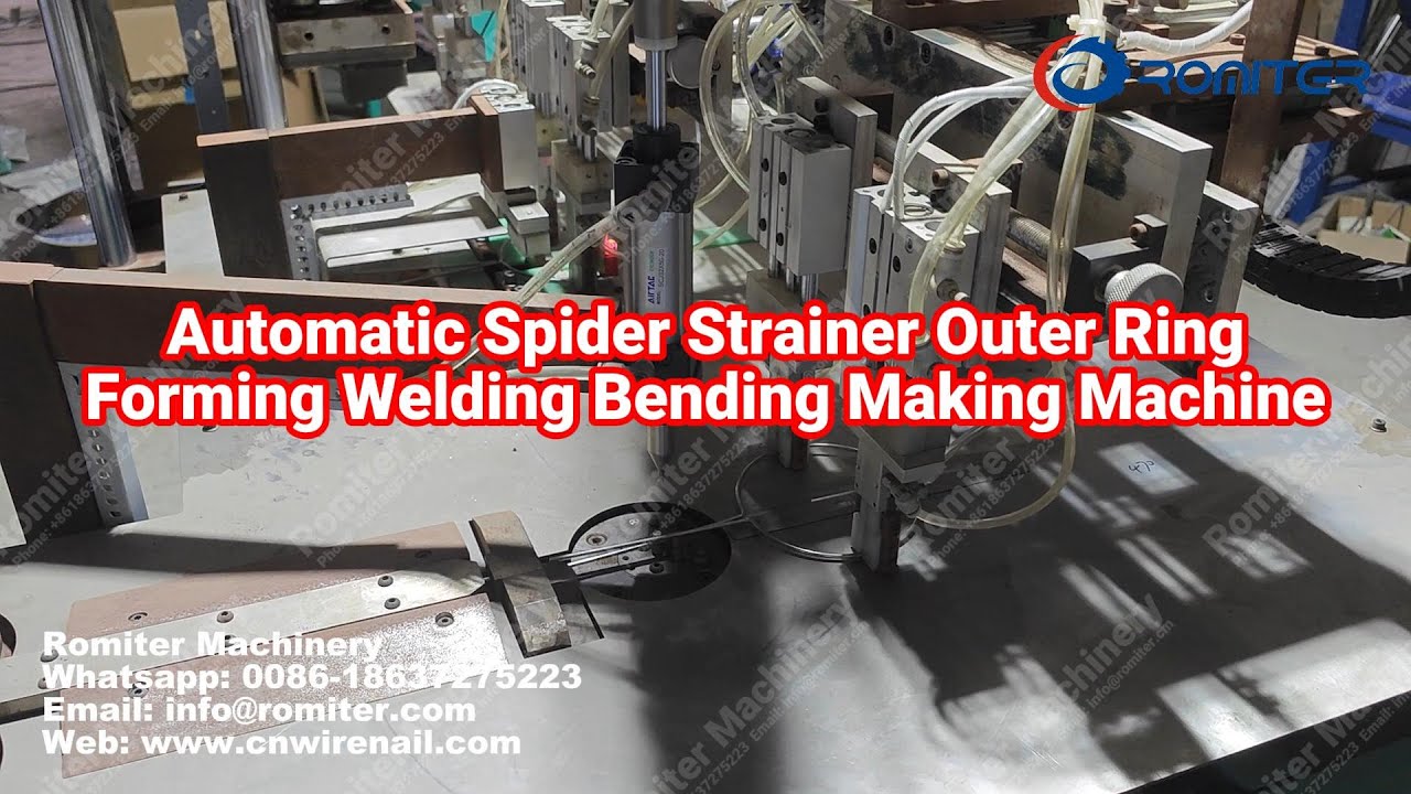 Automatic Spider Strainer Outer Ring Forming Welding Machine - YouTube