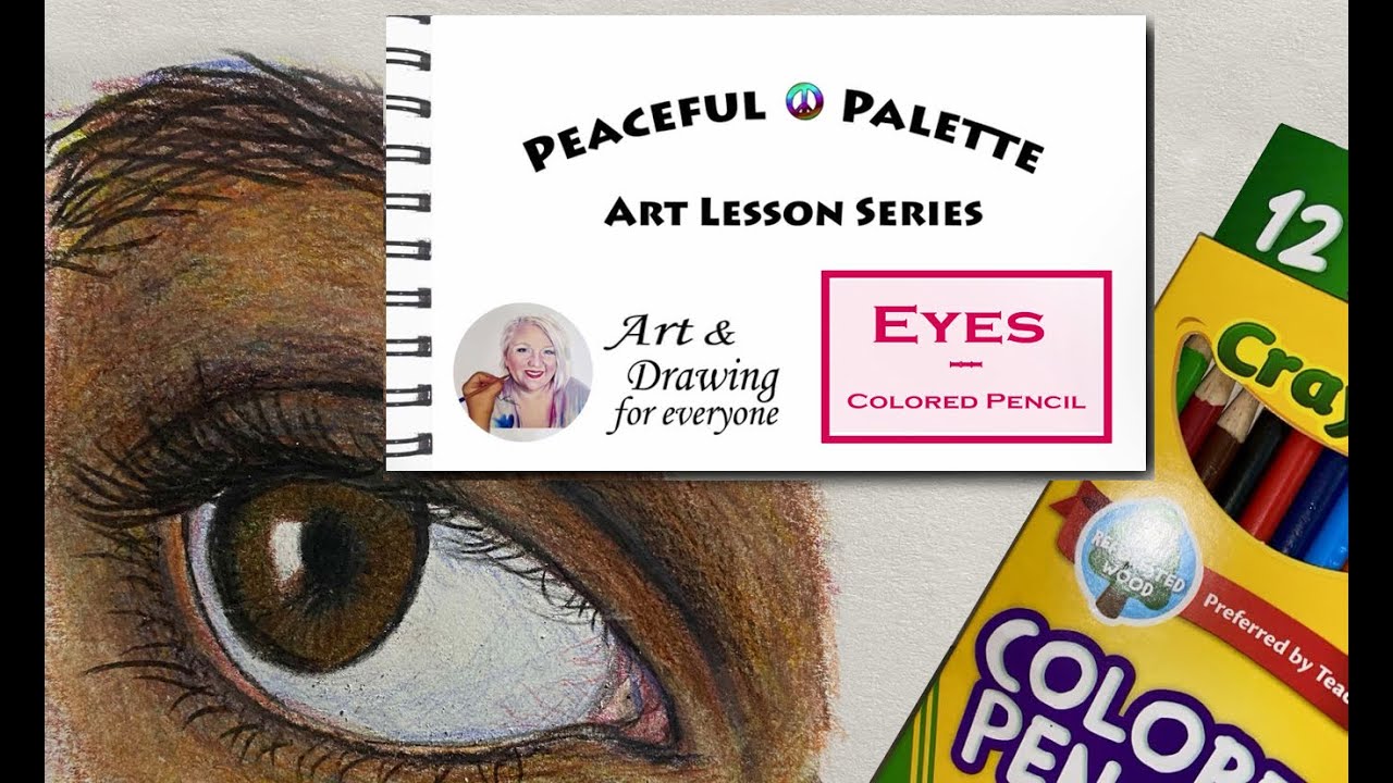 How to draw a Realistic brown eye with basic 12 piece Crayola colored ...