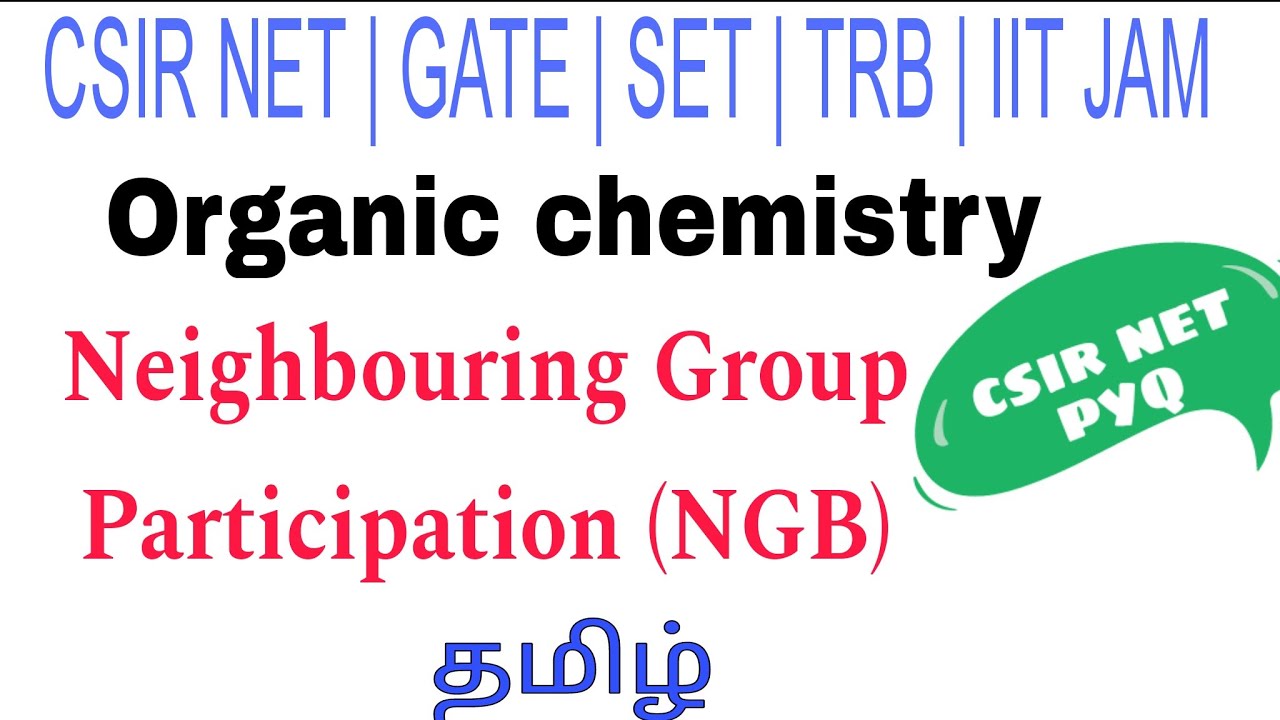 Neighbouring Group Participation based reaction. NGP/ CSIR NET ORGANIC ...