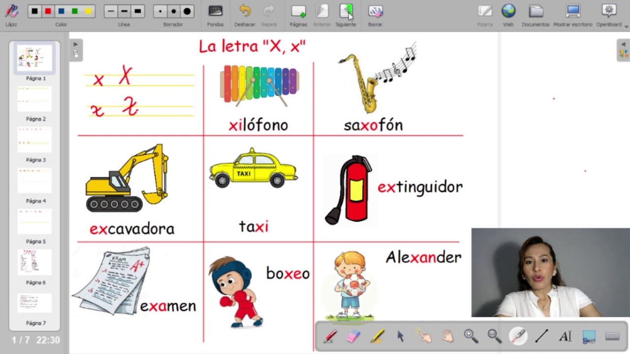 La letra "x", formo palabras y oraciones - YouTube