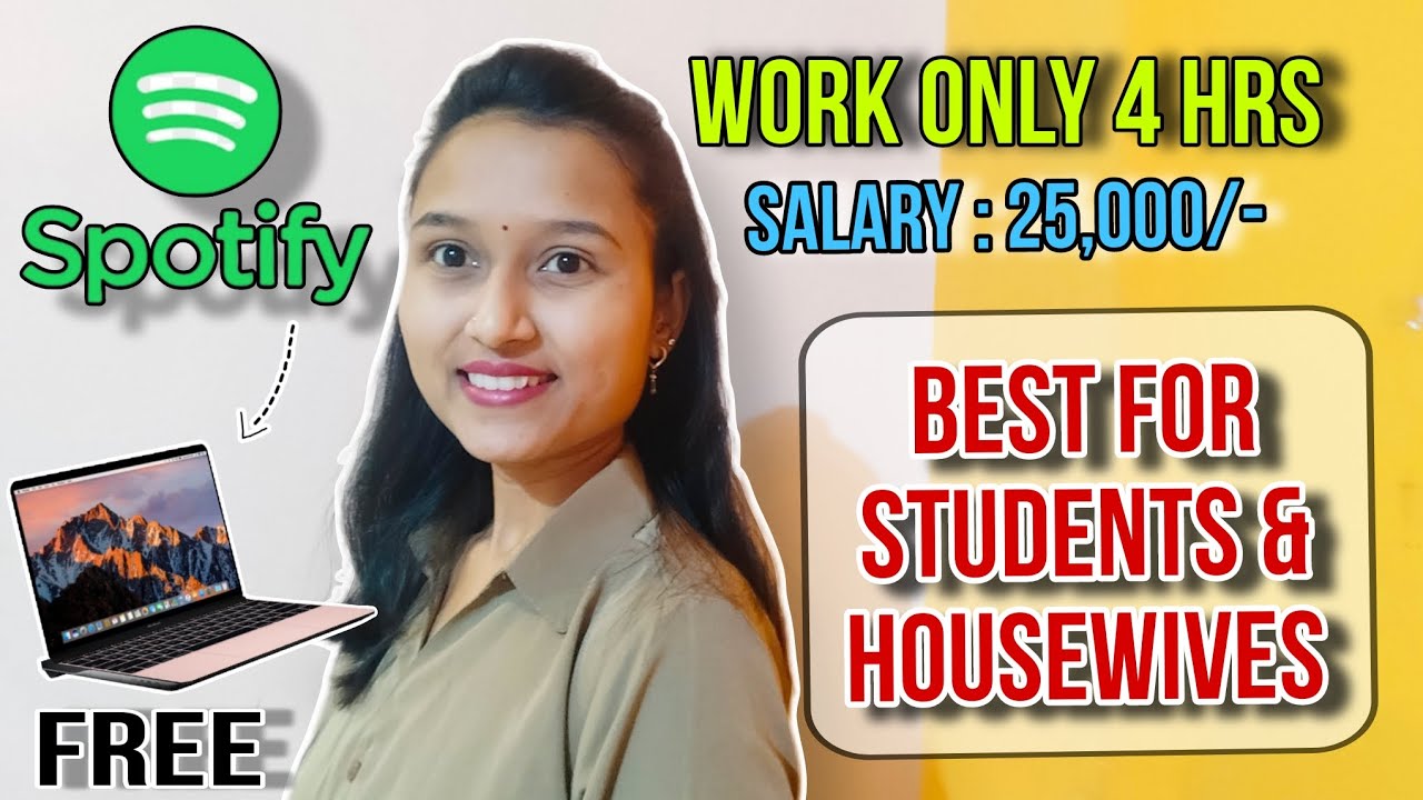 🚨 BEST WFH JOB FOR STUDENTS & HOUSEWIVES | ONLY PART TIME WORK | SPOTIFY | @Ukti28 #marathijobs ...