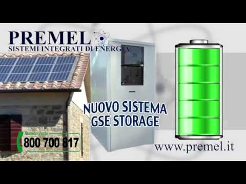 Premel GSE Storage Accumulo Energia Fotovoltaico - YouTube