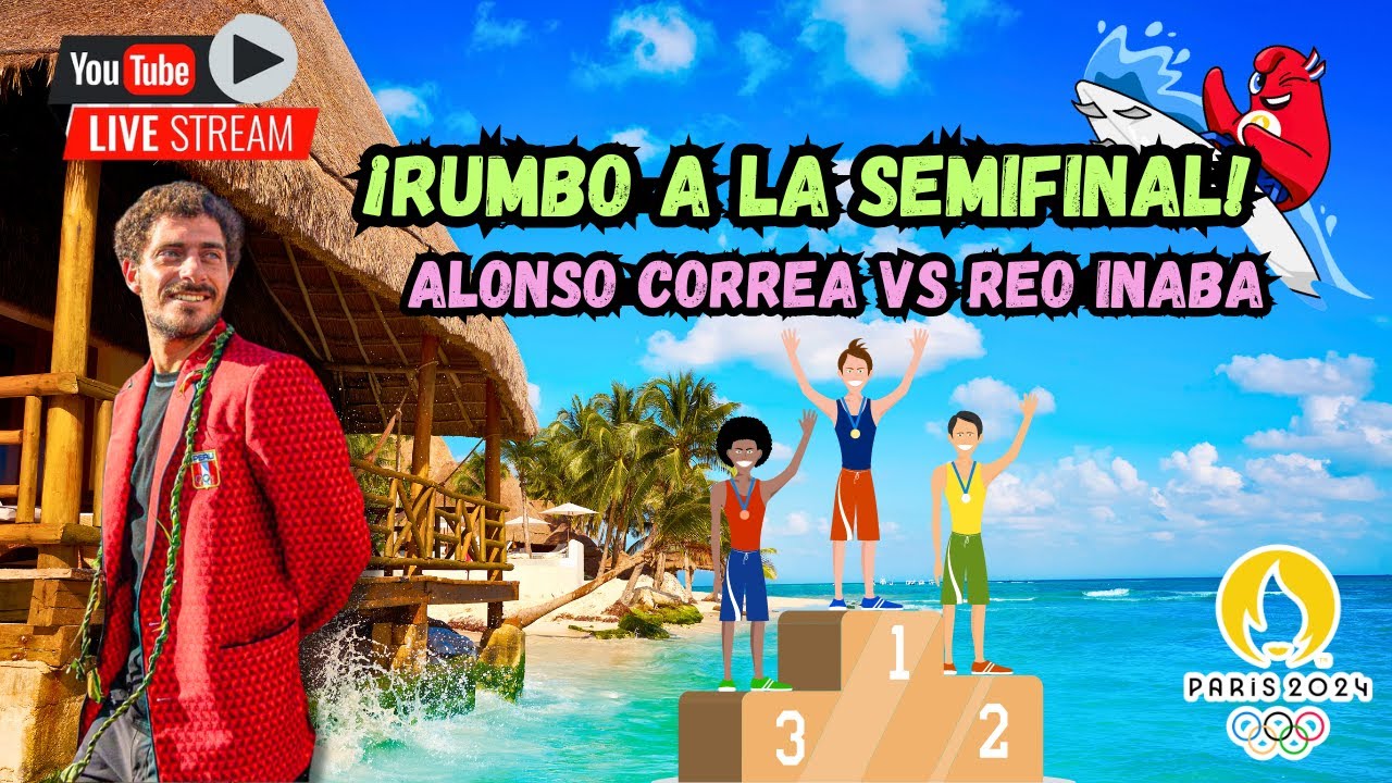 🔴EN VIVO Alonso Correa VS Reo Inaba | SURF JUEGOS OLÍMPICOS 2024 - YouTube