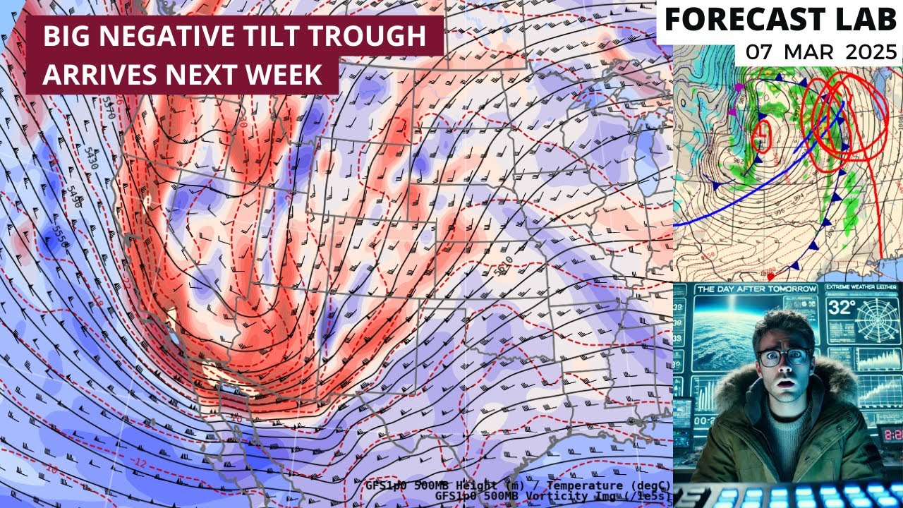 Fri 3/7/25 - US weather | Negative tilt trough | Model calls for 970 mb ...
