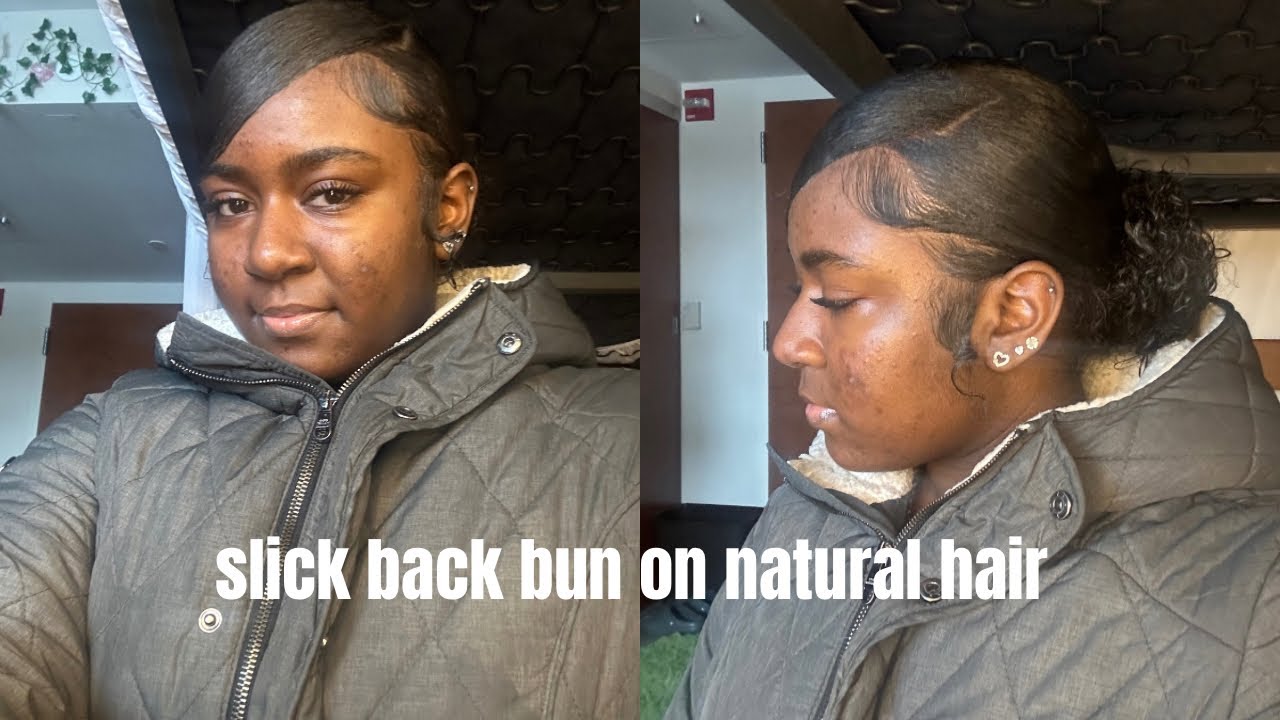 Slick back bun tutorial !! - YouTube