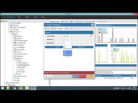 create DB relational table with postgresql (add foreign key) - YouTube