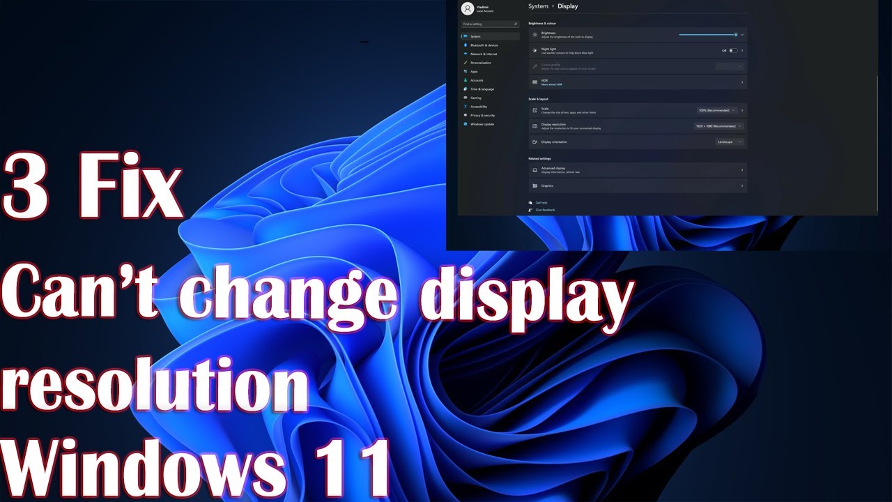 3 Fix Can’t change display resolution in Windows 11 - YouTube